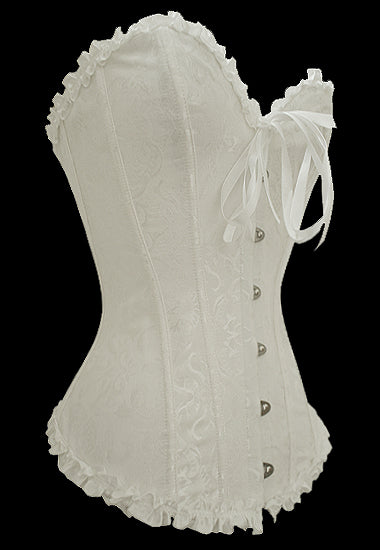 plus size corsets white
